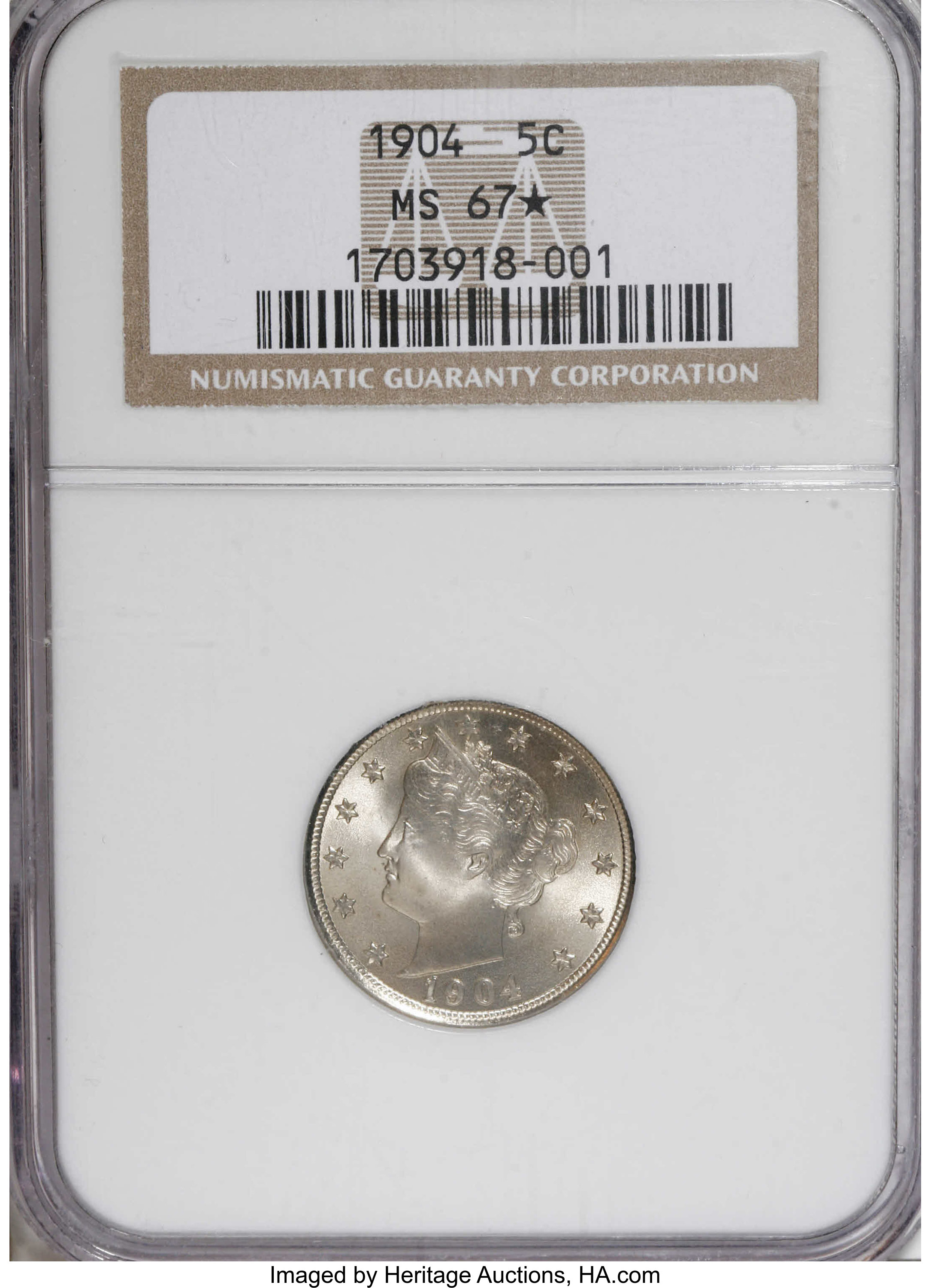 1904 V Nickel Mint State (MS) Pricing Guide | The Greysheet
