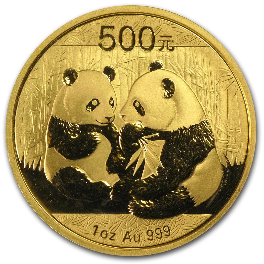 China 2000 Gold Panda 1oz, 100 Yuan Coin Values & Prices By Issue ...