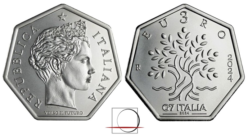 Italy: First Seven-sided Silver BU Coins Released On The Occasion Of ...