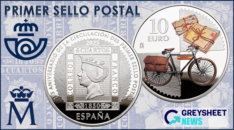 Spain. Latest Silver Proof Coins Highlight 175th Anniversary of First ...