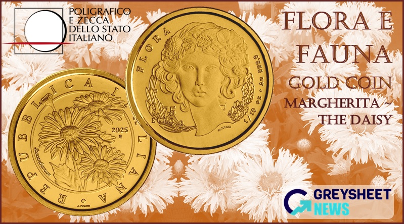 Italy. New First Release of Fractional Gold Bullion Coin Features Flora ...